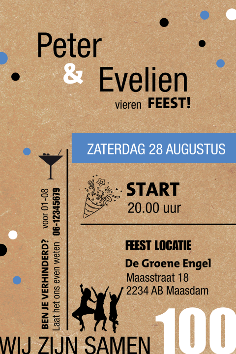 Uitnodiging samen 100 jaar | Made for Moments