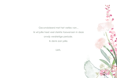 Bijzondere condoleance kaarten