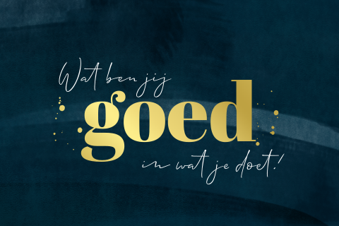 Zakelijke wenskaart compliment collega