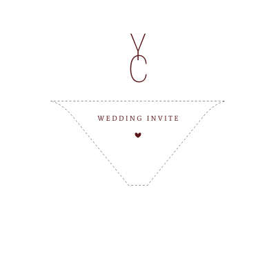 Inlay envelop minimalistisch met monogram