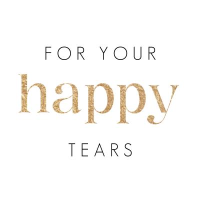 Ronde happy tears stickers goudlook | 20 stuks