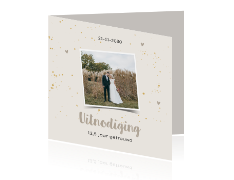 Uitnodiging koperen jubileum met foto