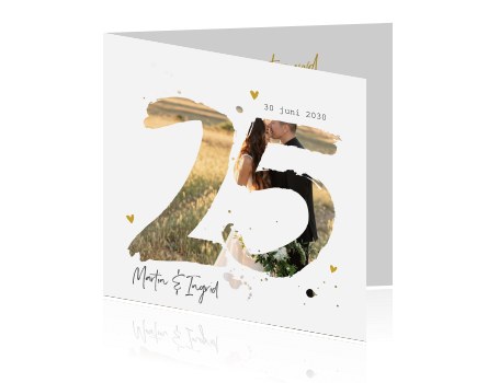 Uitnodiging jubileum 25 jaar met foto